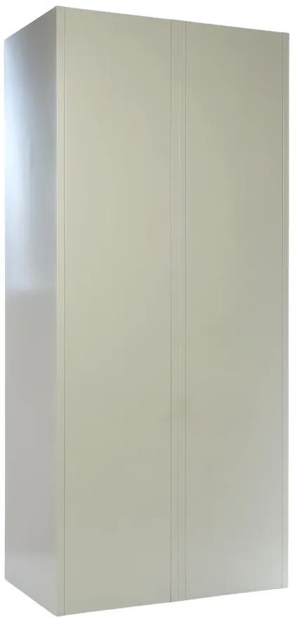 Rauman Kovová šatní skříň s dřevěnými dveřmi, 80 x 50 x 180 cm, cylindrický zámek - javor