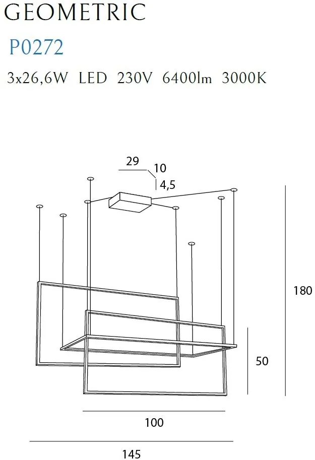 Maxlight Závěsné svítidlo Maxlight P0272 GEOMETRIC