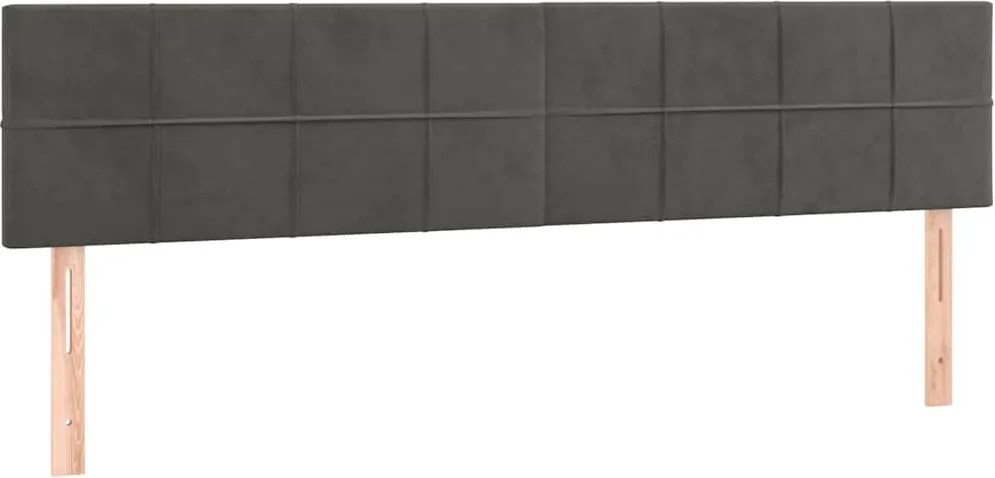 Box spring postel s matrací a LED tmavě šedá 200x200 cm samet 3134424