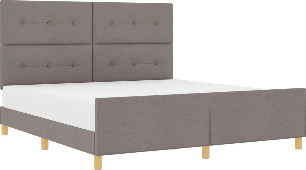 Rám postele s čelo Taupe 180 x 200 cm textil 3344750
