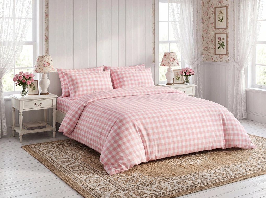 Krepové povlečení PINK CUBIS růžové Rozměr povlečení: 70 x 80 cm | 140 x 200 cm