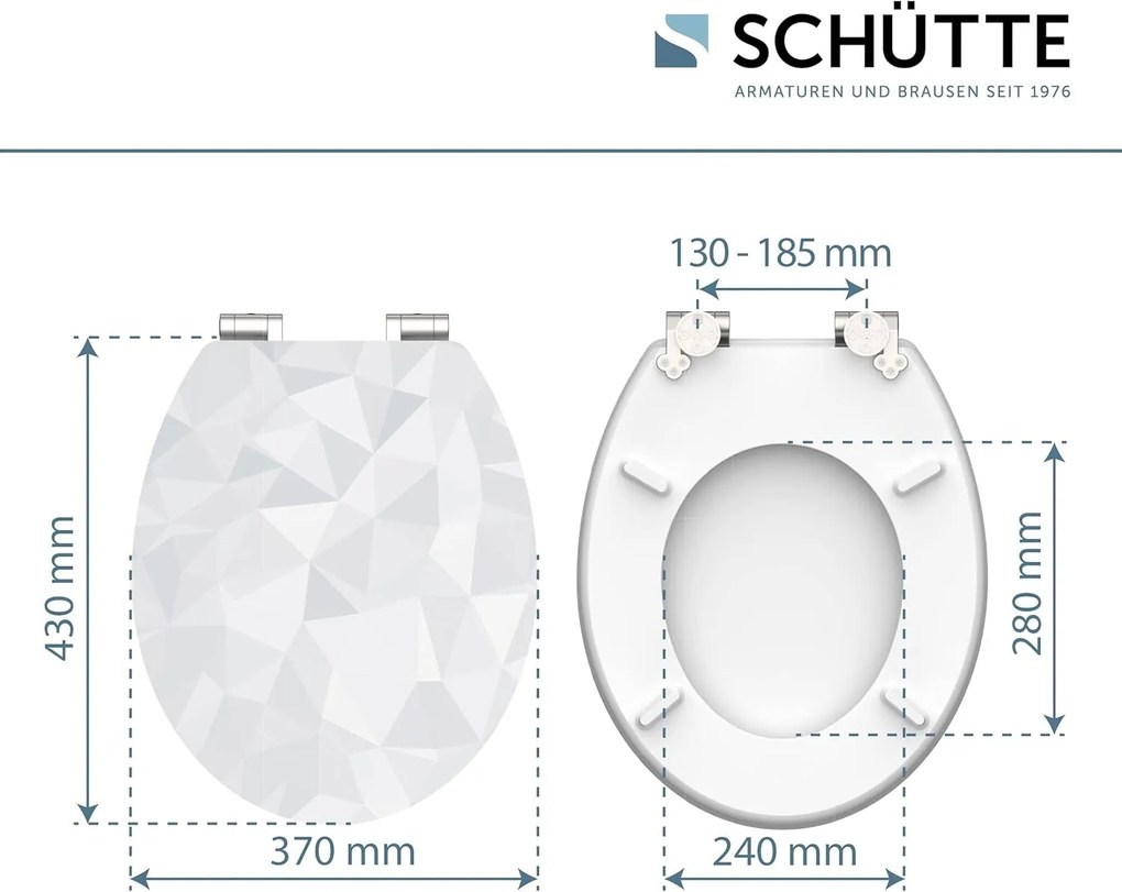 Eisl Sanitär WC prkénko MDF Soft Close Diamond High Gloss 80545