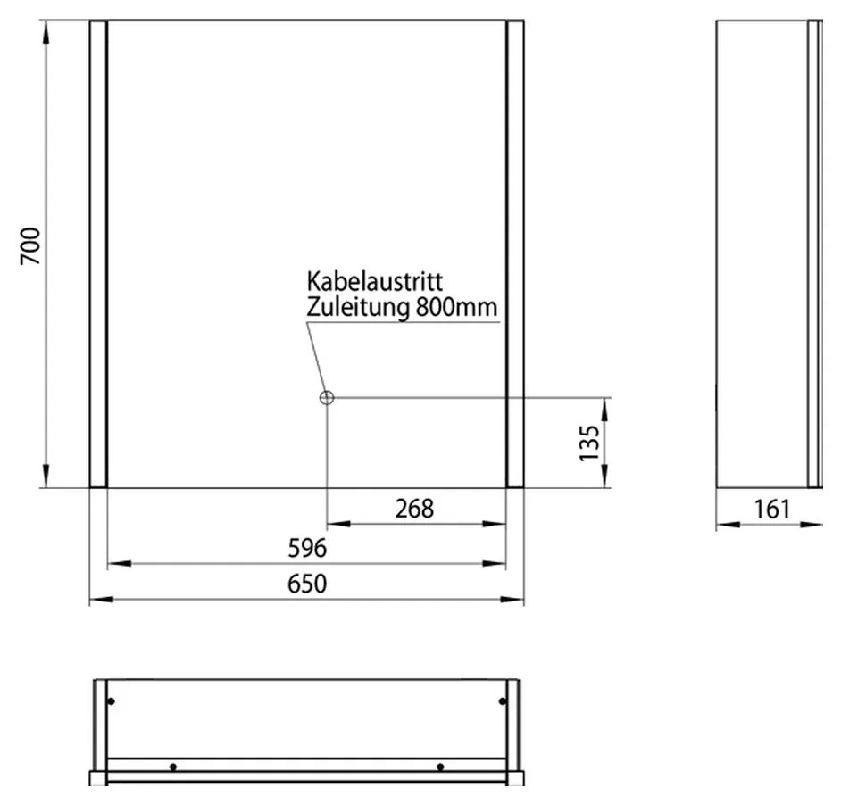 Emco Select - Podsvícená nástěnná LED zrcadlová skříňka 600 mm, zrcadlová 949705002