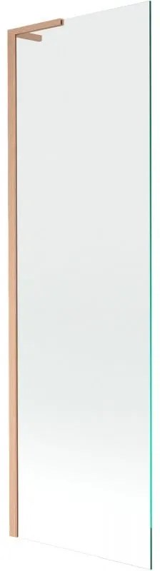 Mexen Next L, 1-křídlová vanová zástěna 60 x 150 cm, 6mm čiré sklo, měděný profil, 895-060-000-03-00-65
