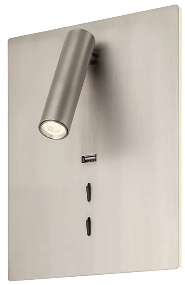 Redo 01-2997 nástěnné LED svítidlo Zen nikl, 16 + 3W, 3000K, 23cm