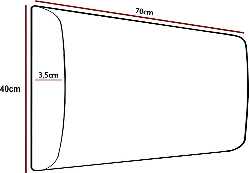 Eka Čalouněný panel Trinity 70 x 40 cm - Šedá 2314