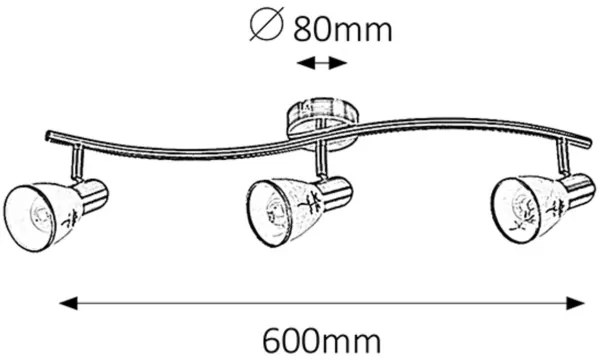 Rabalux 6358 - Bodové svítidlo ART FLOWER 3xE14/40W/230V