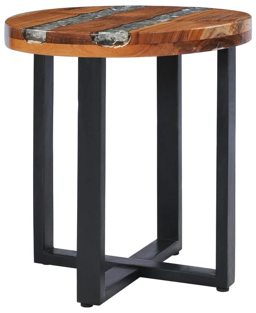 Konferenční stolek 40 x 45 cm masivní teak a polyresin - Default Title