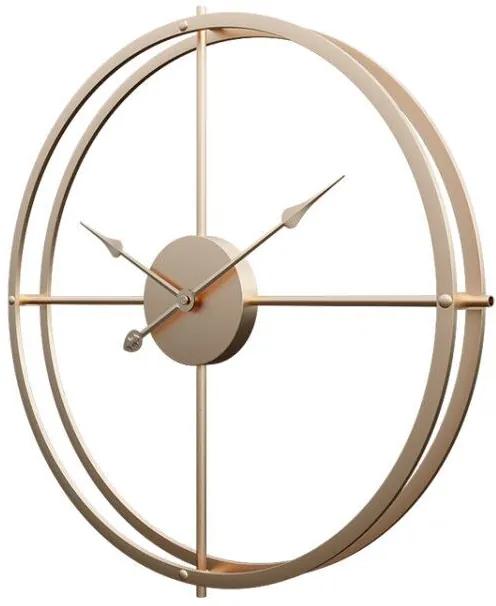 Designové nástěnné hodiny LUX Gold 60cm