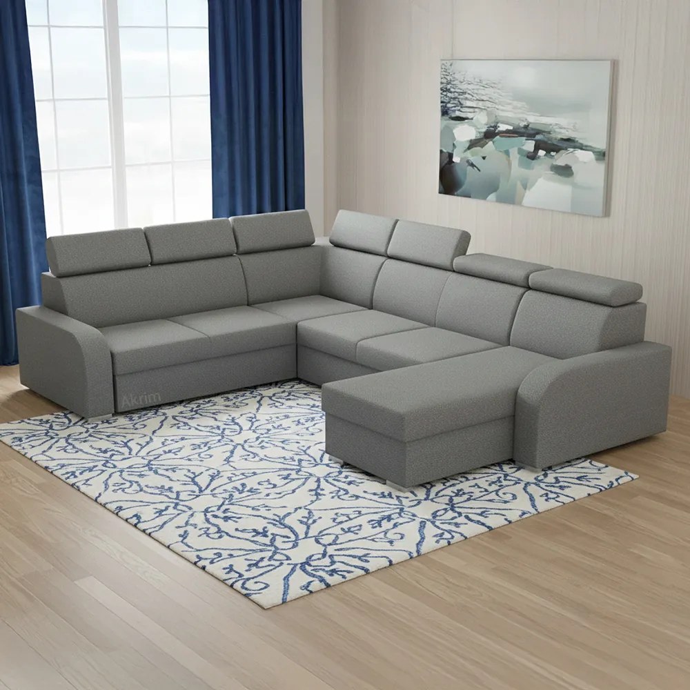Sedací souprava OSLO U | 250x310x170 | rozkládací + 2x úložný prostor | VÝBĚR TKANIN
