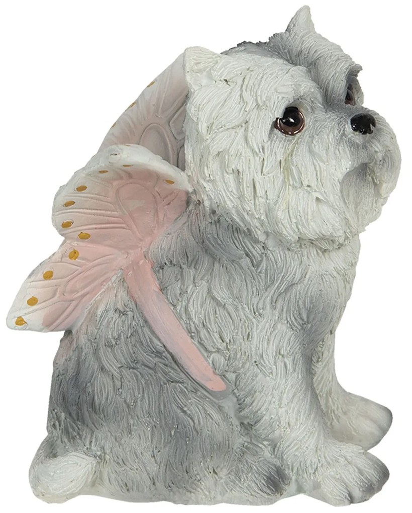 Dekorace psa s motýlími křídly - 11*10*13 cm