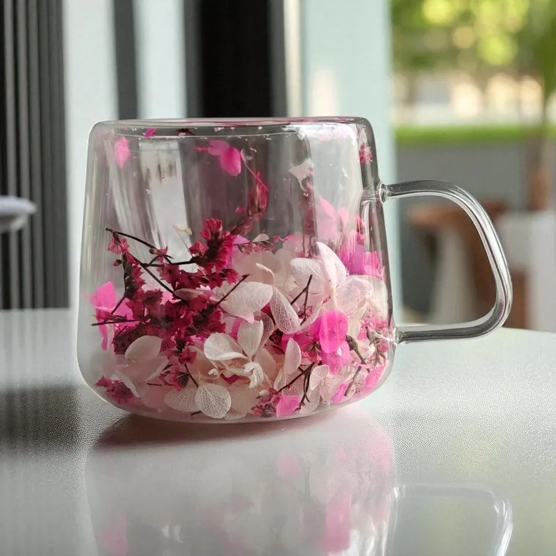Flamenco Mystique Termoska s hortenzií a růží 180 ml 1 ks - designová termoska 188 SZK