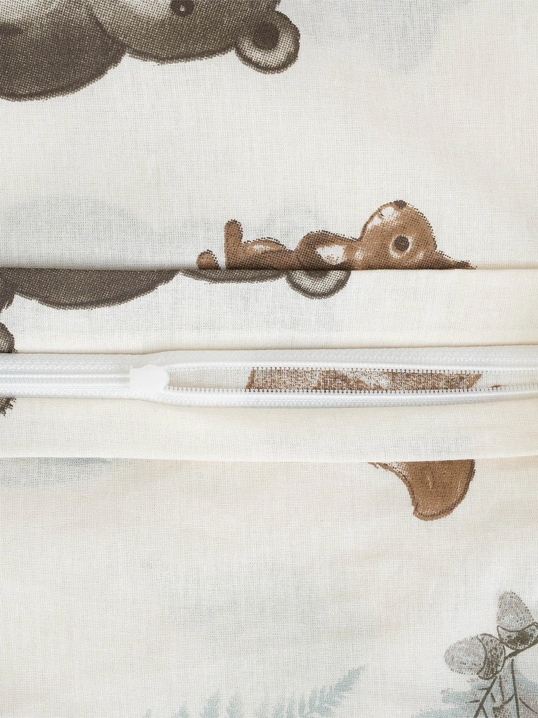 MK Lůžkoviny Prodloužené bavlněné povlečení Renforcé - Medvídek v lese 140 × 220 cm, 70 x 90 cm