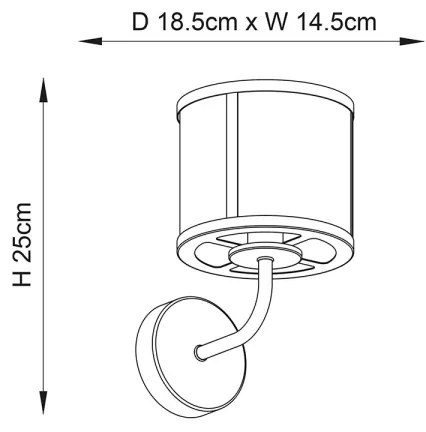 Endon 106003 - Nástěnné svítidlo HOPTON 1xE14/7W/230V lesklý chrom