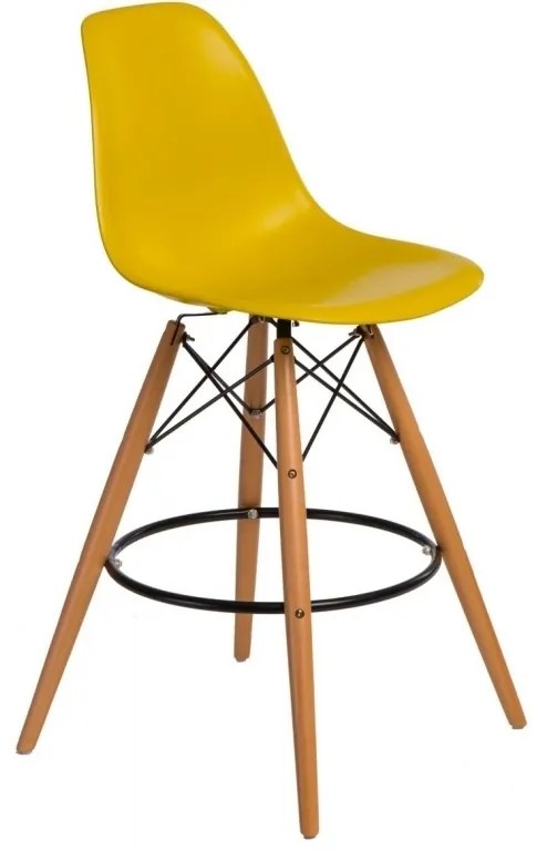 Designová barová židle DSW, limetková