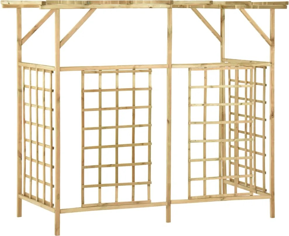 Zahradní pergola pro tři popelnice impregnované borové dřevo 316064