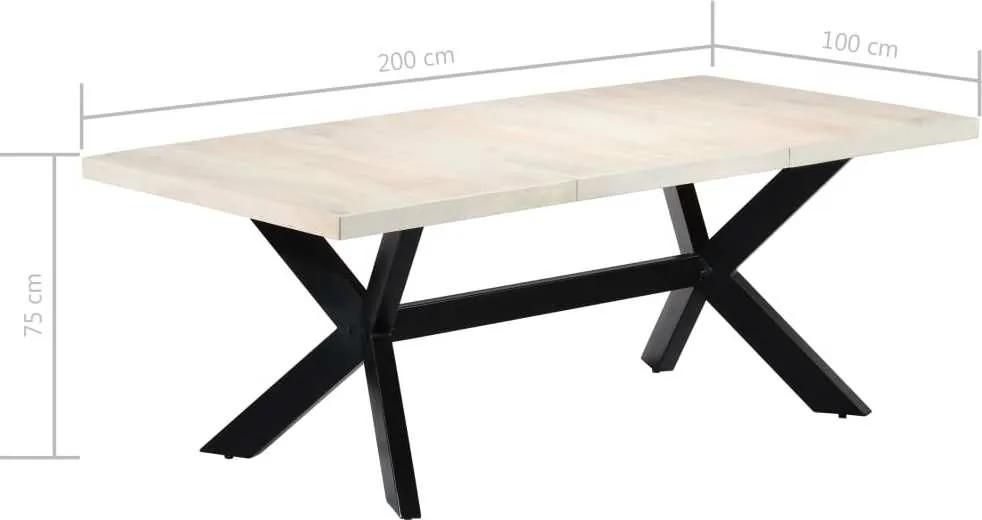 vidaXL Jídelní stůl 200 x 100 x 75 cm masivní mangovníkové dřevo [247428] Barva: Vícebarevný