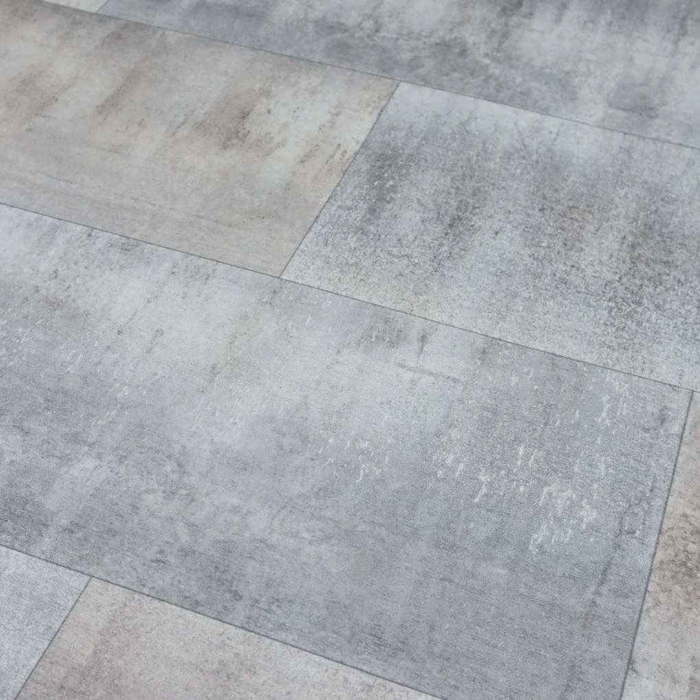 Gerflor, PVC podlaha - lino AladinTex Plus 2130 Nice Stone, na míru, šíře 4m, šedá, filc, chodba / předsíň