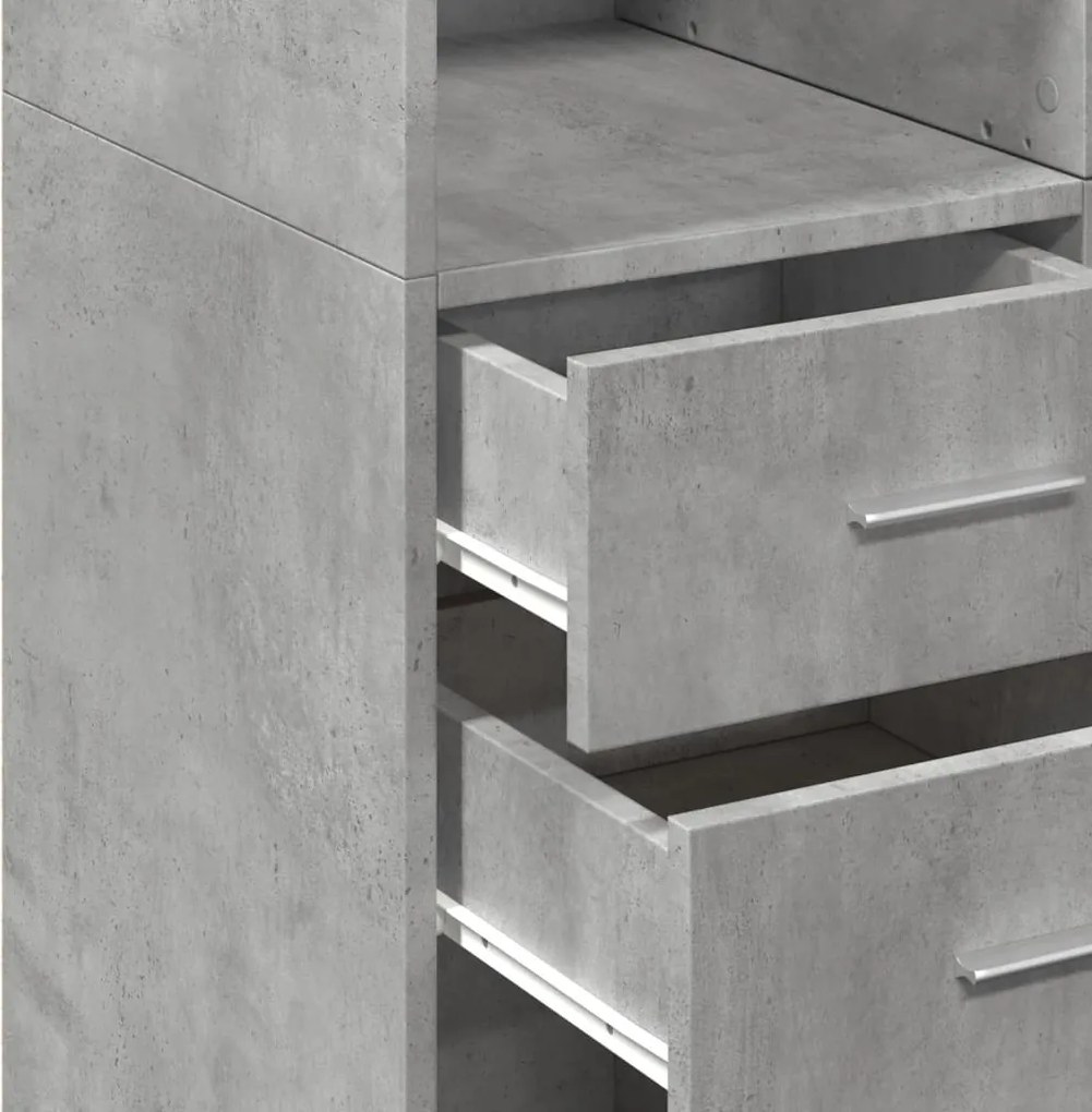 Skříň highboard betonově šedá 70x42,5x185 cm kompozitní dřevo 3281465