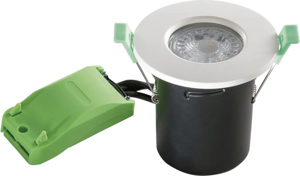 FAN INC-DUPLEX-R85-BCO Vestavné svítidlo Duplex (bílé kovové) IP65, 1 x GU10, pr. 86 x 86.6 mm (výřez pr. 65–75 mm) - FANEUROPE