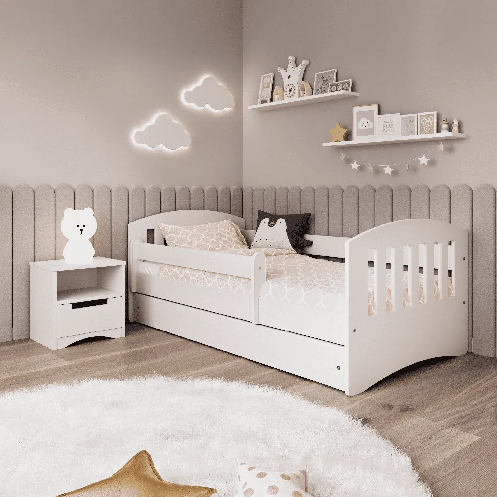 BabyBeds Dětská postel CLASSIC 1 s úložným prostorem Velikost postele: 160x80 cm, Barva postele: Modrá