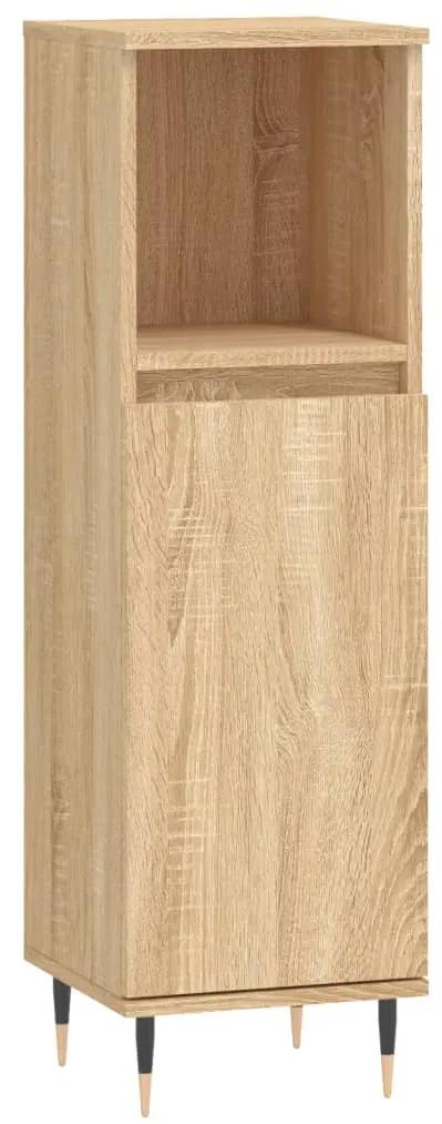 3dílný set koupelnového nábytku dub sonoma kompozitní dřevo,  3190270