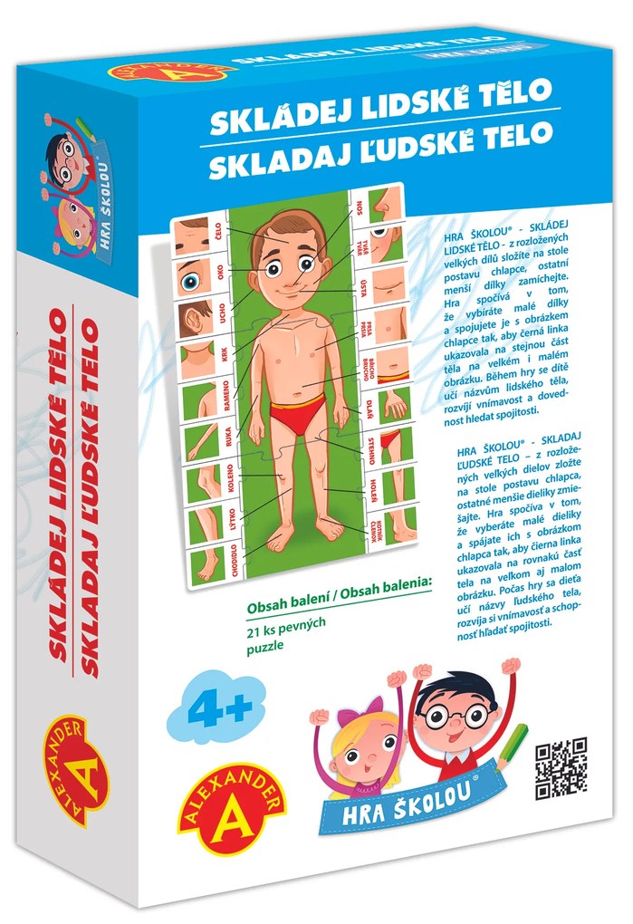 PEXI Alexander Hra školou Skládej lidské tělo