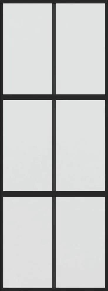 vidaXL Posuvné dveře 76 x 205 cm čiré ESG sklo a hliník [155207]