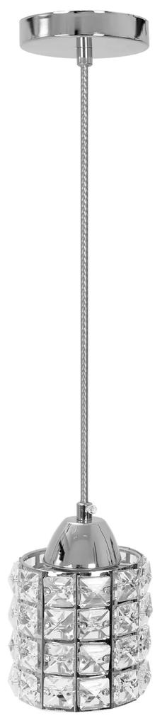 Toolight - Křišťálová závěsná lampa 1xE27 APP210-3CPR, chromová, OSW-06875