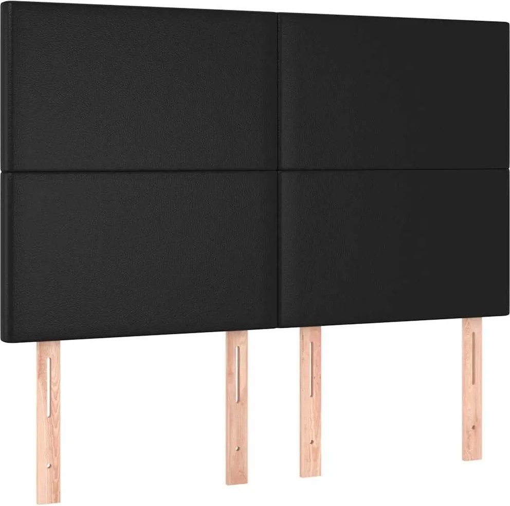 Box spring postel s matrací černá 140 x 190 cm umělá kůže 3128907