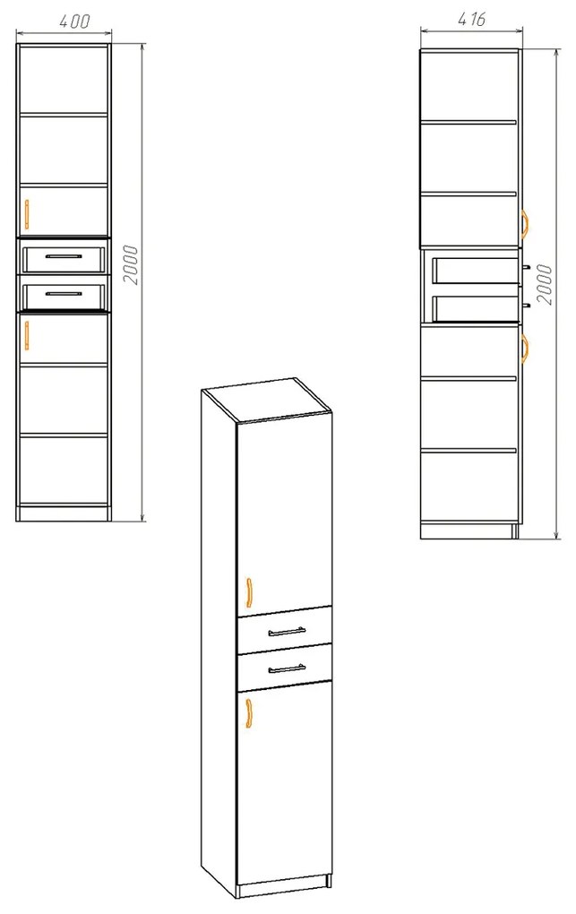 Vomaks Regál-3-MDF Barva: bílá