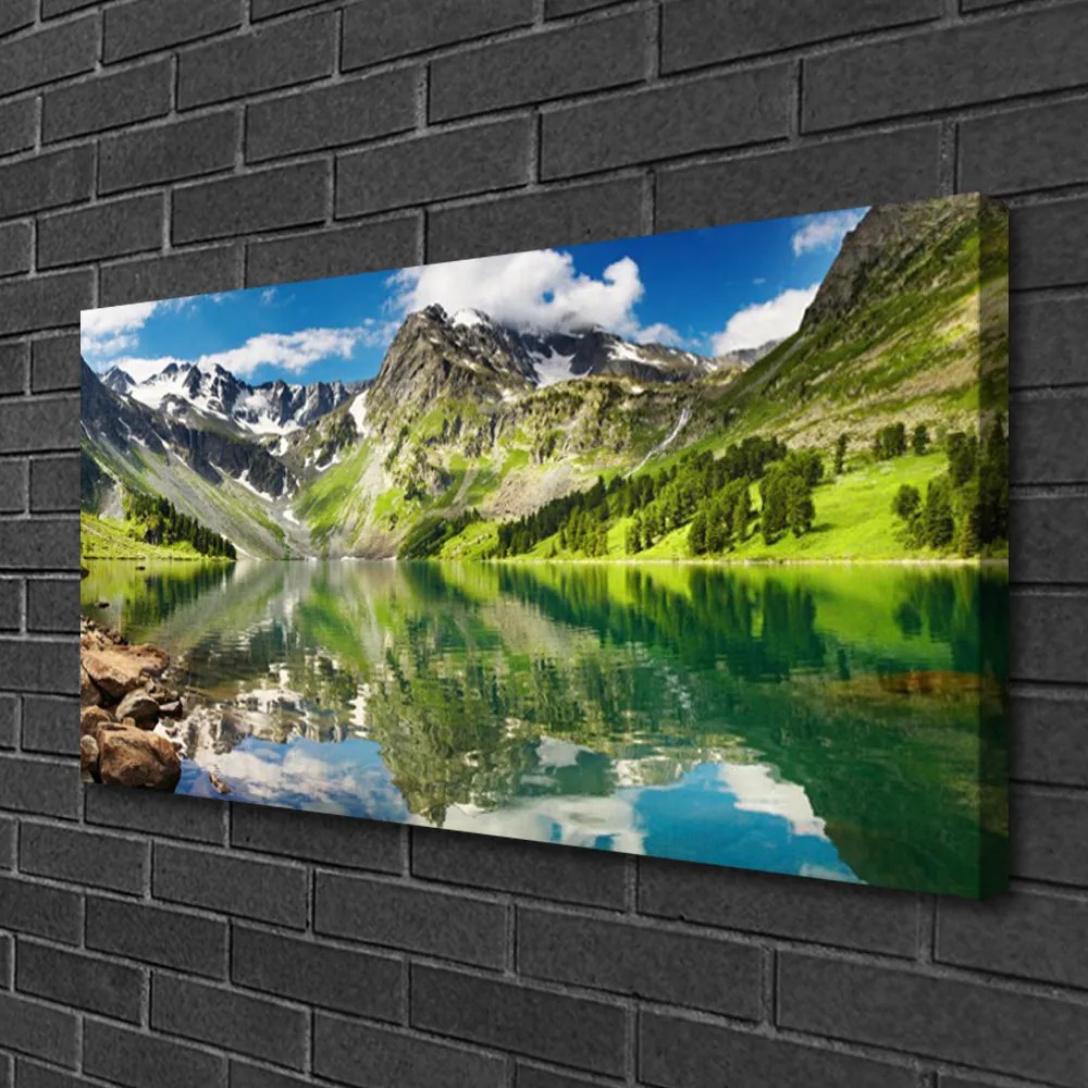 Obraz na plátně Hora Jezero Krajina 120x60 cm