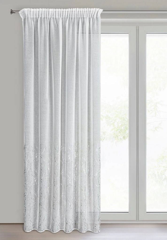 ZÁCLONA NA PÁSCE MELIA 140X270 CM BÍLÁ