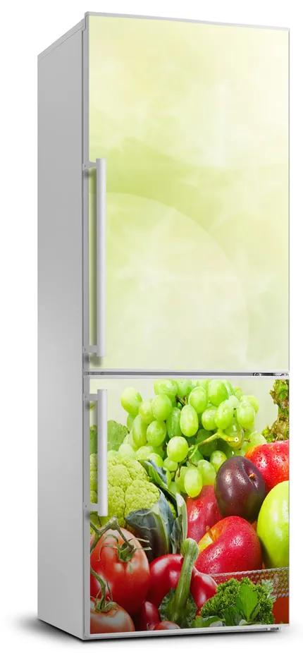 Wallmuralia Fototapeta na ledničku Zelenina a ovoce 60x180 cm