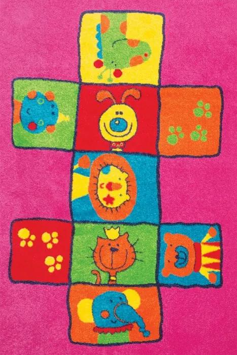 Vopi | Dětský koberec Play 07VKR - 160 x 230 cm, růžový