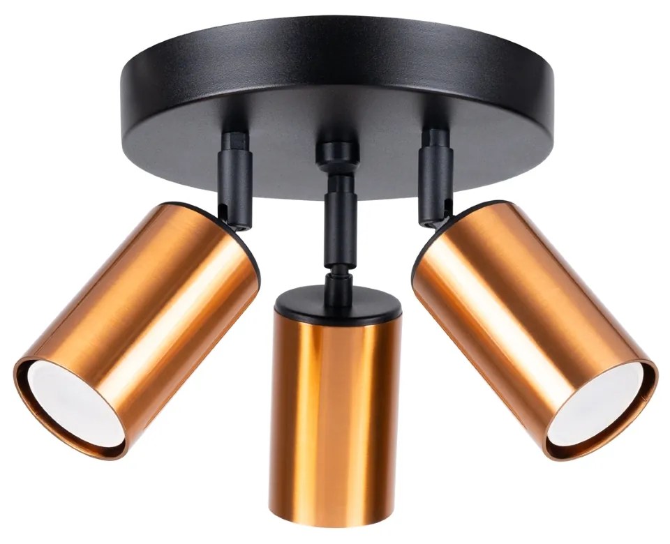 Sollux Lighting Měděné svítidlo WINX 3P černé/měděná