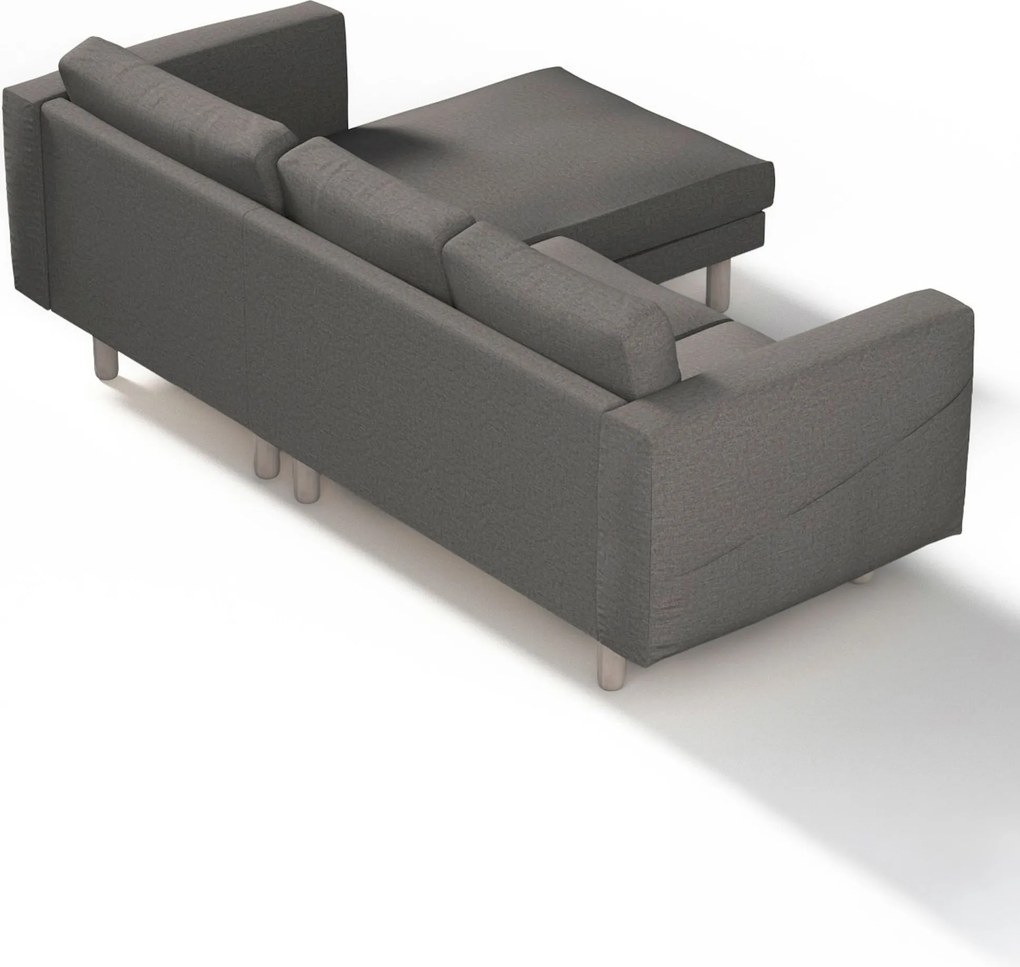 Potah na pohovku IKEA Norsborg 3-místná se šezlongem barva šedá látka pletený vzor