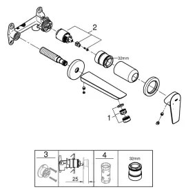 GROHE 20474001 - Umyvadlová baterie 177 mm lesklý chrom
