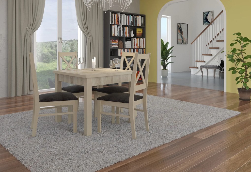 ADRK Furniture Sada stolu s židlemi RODOS 38 SE-ROD-38-S-B064