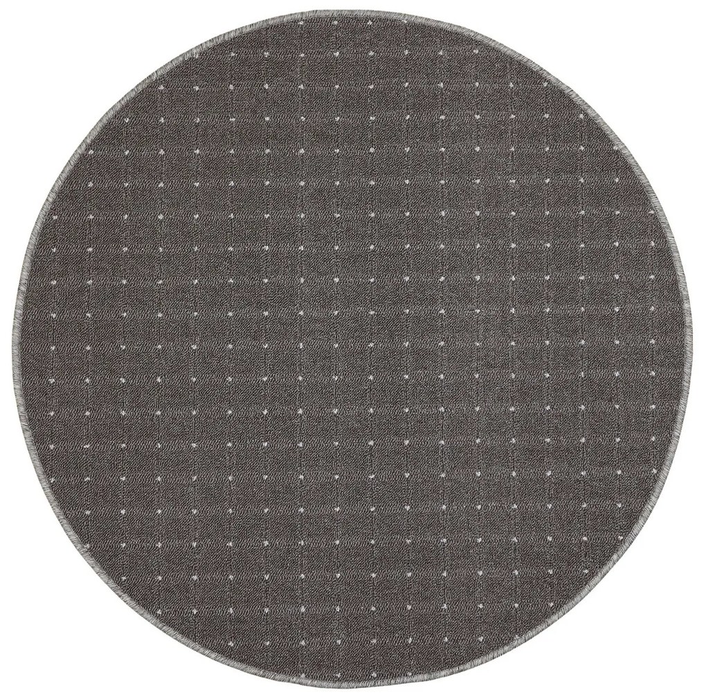 Condor Carpets, Kusový koberec Udinese hnědý kruh, 67x67 (průměr) kruh, hnědá, chodba / předsíň