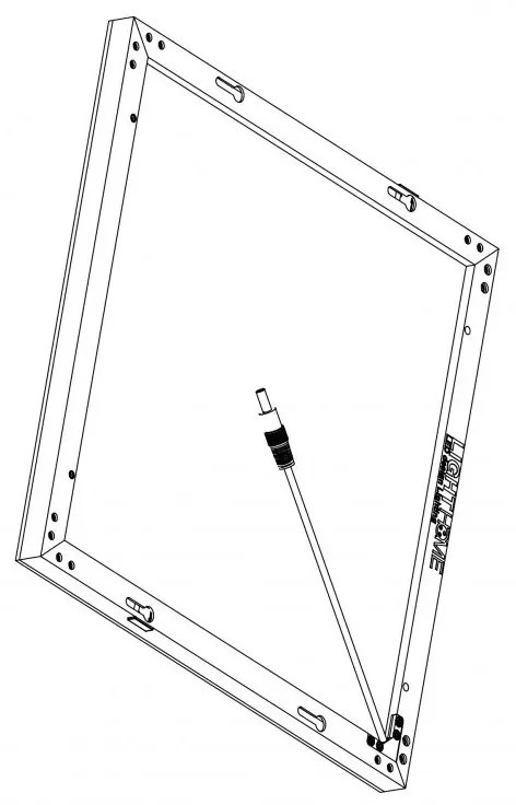 Lynx 47, stropní LED panel s rámečkem, 53W LED 4000K 59,5x59,5cm