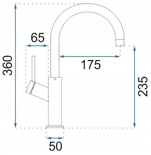 Baterie umyvadlová Corso Black High