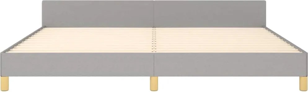 Rám postele s čelem světle šedý 200x200 cm textil 3125324