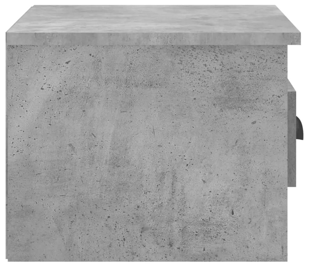 Nástěnný noční stolek betonově šedý 41,5 x 36 x 28 cm - Default Title