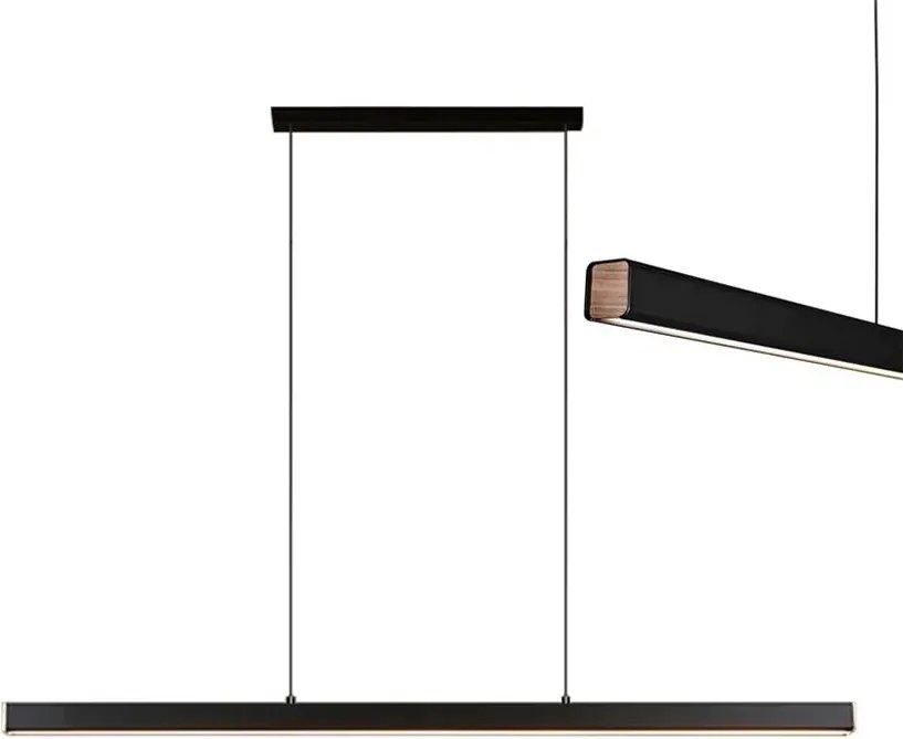 Toolight Toolight, LED stropní svítidlo 100cm, 15W, APP1448-CP, černá matná, OSW-03900