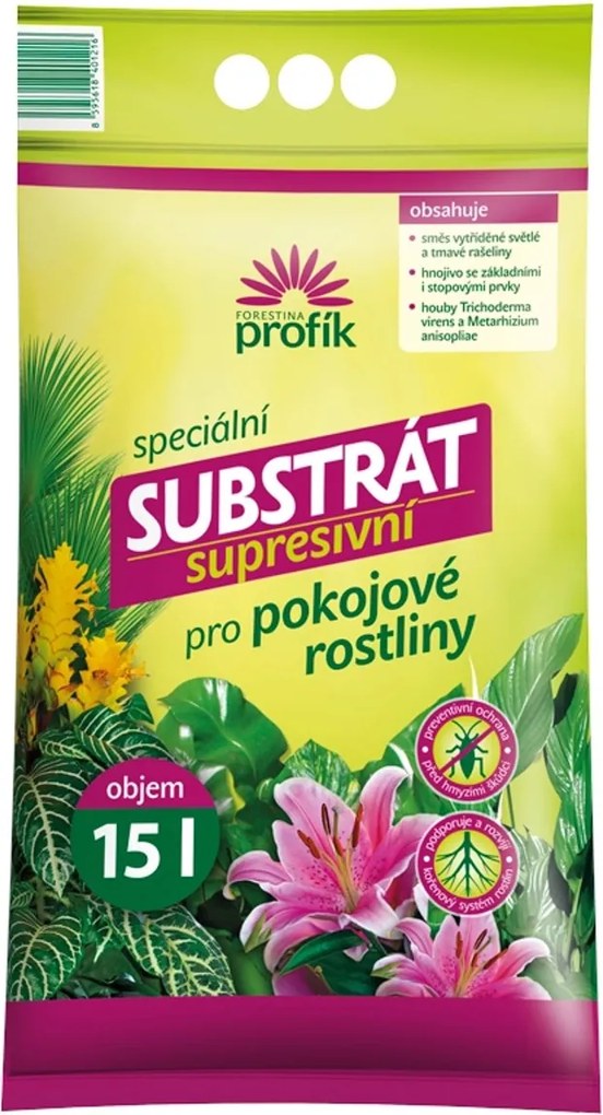 FORESTINA profík Supresivní Substrát pro pokojové rostliny 15 l