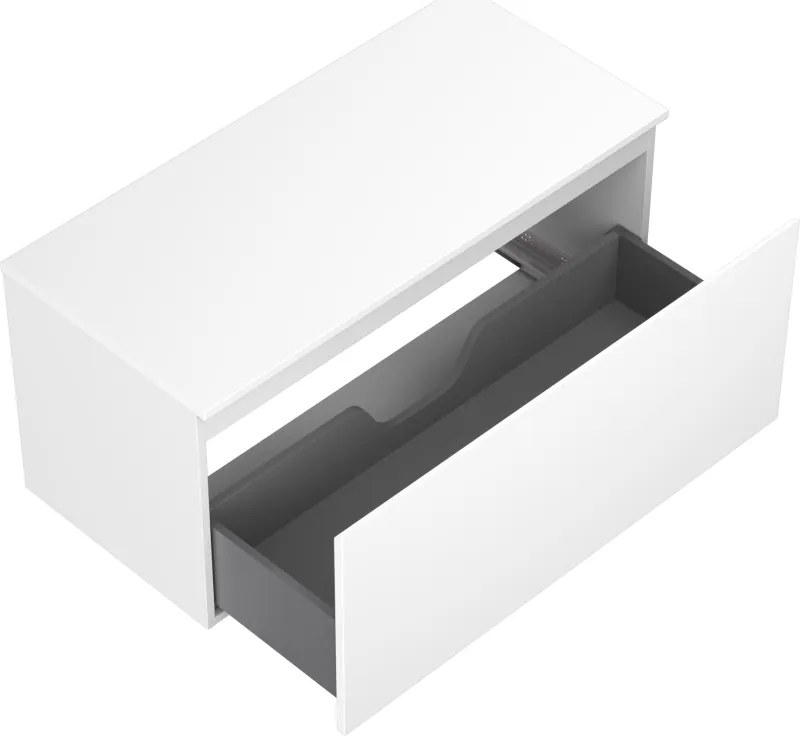 Mexen Orio, koupelnová skříňka 100 cm s horní částí, 1 zásuvka, bílá matná, 91A10-10047-1-BFC01