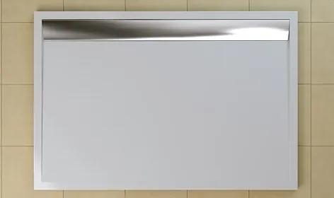 SanSwiss - Sprchová vanička WIA 90x140cm, Bílá, chromovaný kryt, WIA901405004