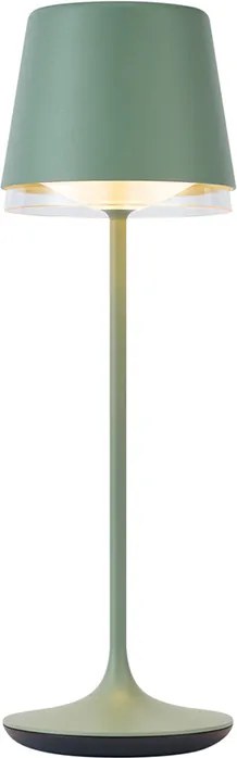 Stolní lampa zelená vč. LED IP65 dobíjecí s nabíjecí stanicí - Bass Biano.cz