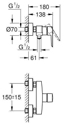 GROHE 322792432 - Sprchová baterie START DN 15 černá
